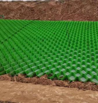 China Polyethylene Honeycomb Geocellular Confinement Systems HDPE Geocell Products Ground Grid for sale