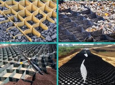 China Plastic Sheet Textured And Perforated HDPE Geocells For Slope Protection for sale