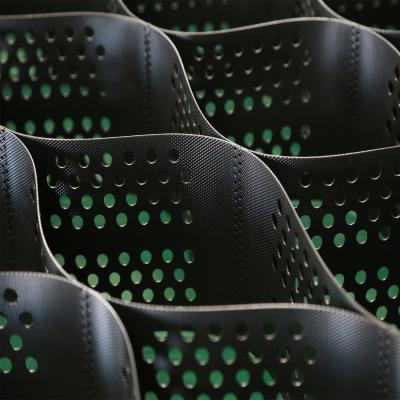 China Ultrasonic Welding 445mm HDPE Geocell Gravel Ground Grid Slop And Road Construction Hdpe Geocell for sale