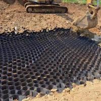 China HDPE Geocell Ground Grid Subgrade Reinforcement Slope Protection 100mm Honeycomb Geocell for sale