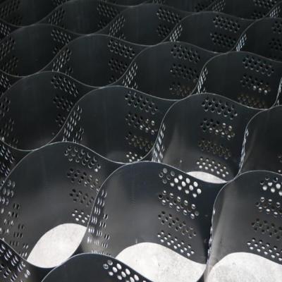 China Road Construction Stabilization And Load Support Gravel Stabilizer Grid HDPE Geocell 1.5mm 445mm for sale