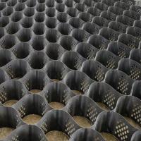 China 100mm 75mm 50mm Smooth Textured Perforated Plastic HDPE Geocell Honeycomb Grid for sale