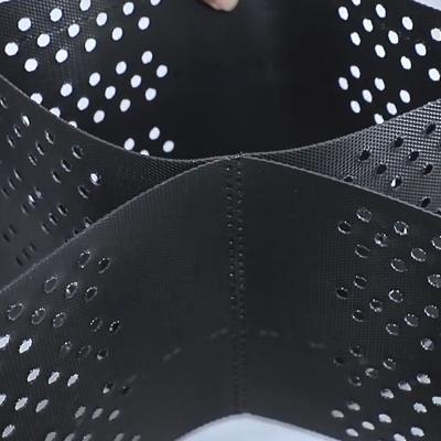 China 1.1-1.8mm Textured / Perforated HDPE Plastic Sheet Cellular Geocell Slop Protection Geocell for sale