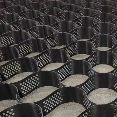 China High Strength Textured / Perforated HDPE  Geocells for Channel Slopes Reinforcement Protection for sale