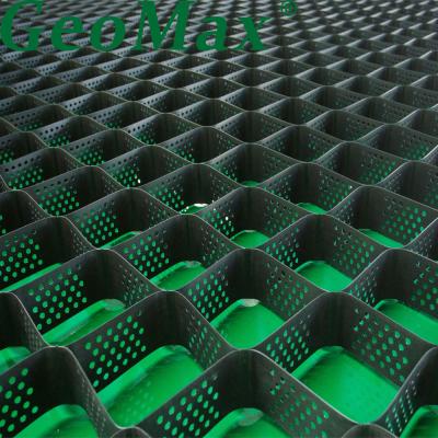 China 100mm Plastic Grid Gravel Stabilizer Paver Slope Soil Protection HDPE Honeycomb Geocell for sale