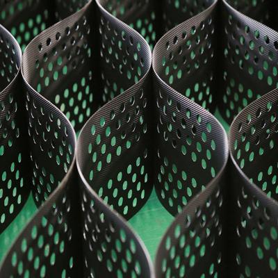 China HDPE Geocell 200mm Height Gravel Honeycomb Gravel Driveway Erosion Control for sale