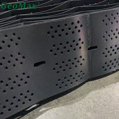 China Best Quality Geocell 200mm Height For Soil Stabilization Ground Grid Textured Perforated Gravel Grid for sale