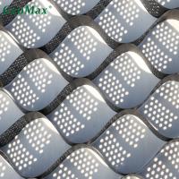China HDPE Geocell For Channel Protection Water Proof Ground Grid Gravel Mat 200mm Height 356mm Welding Space Textured Perforated for sale