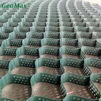 China Black HDPE Geocell 75mm Height 445mm Welding Space For Parking Lot Highway Driveway Construction for sale