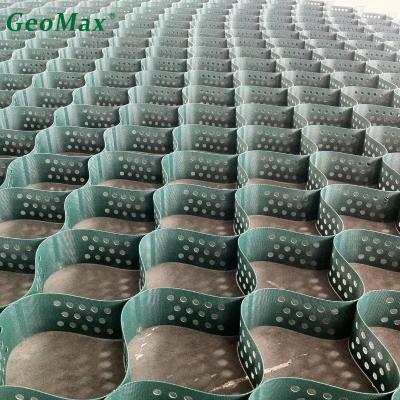 China Black HDPE Geocell 75mm Height 445mm Welding Space For Parking Lot Highway Driveway Construction for sale