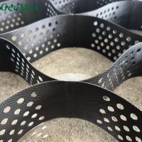 China Green HDPE Geocell 200mm Height 356mm Welding Distance For Slope Protection Channel Protection Gravel Grid Manufacturer for sale