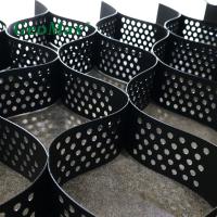 China Black HDPE Geocell 100mm Height 330mm Welding Space For Parking Lots Light Vehicles Light Industrial for sale