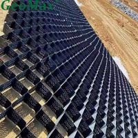 China Black HDPE Geocell 150mm Height 660mm Welding Space For Sound Barriers Blast Protection Walls Highway Embankments for sale