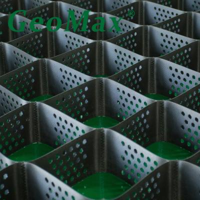 China BLACK HDPE GEOCELL 120MM HEIGHT 356MM WELDING SPACE FOR CARPARK SURFACES STANDARD VEHICLES LIGHT-DUTY INDUSTRIAL SITES for sale