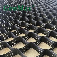 China BLACK HDPE GEOCELL 200MM HEIGHT 445MM WELDING SPACE FOR COASTAL AND PORT INFRASTRUCTURE for sale