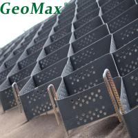 China OIT ESCR Featured Black And Green HDPE Geocell For Coastal Erosion Control 100mm Height 356mm Welded Space ASTM Standard Quality for sale
