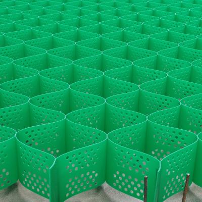China 100mm Deep Black HDPE Geocell 330mm Welded Space for Drainage Ditch Lining & Swale Protection for sale