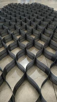 China Black HDPE Geocell Textured Surface Grid For Roadbed Soil Stabilization for sale