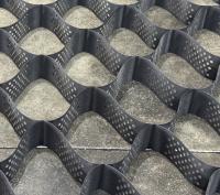 China Black HDPE Geocell 75mm 356mm Weld Spacing For Parking Area Reinforcement for sale