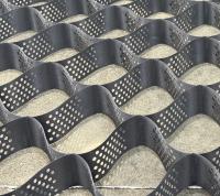 China Black HDPE Geocell 100mm 400mm Weld Distance For Road Base Reinforcement for sale