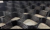 China Black HDPE Geocell 300mm 660mm Cells For Deep Foundation Stabilization for sale