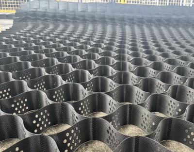 China Black HDPE Geocell 150mm 356mm Weld Spacing For Slope Soil Confinement for sale