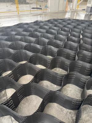 China HDPE Cellular Geocell 150mm 356mm Weld Spacing for Railway Subgrade Support for sale