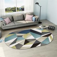 China Machine Washable Geometric Area Rug 80x50cm Polyester Living Room Carpet for sale