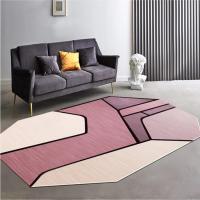 China Machine Washable Geometric Area Rug 80x50cm Polyester Living Room Carpet for sale