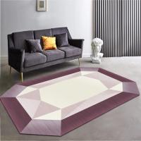 China Machine Washable Geometric Area Rug 80x50cm Polyester Living Room Carpet for sale