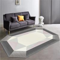 China Machine Washable Geometric Area Rug 80x50cm Polyester Living Room Carpet for sale