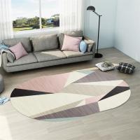 China Machine Washable Geometric Area Rug 80x50cm Polyester Living Room Carpet for sale