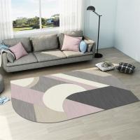 China Machine Washable Geometric Area Rug 80x50cm Polyester Living Room Carpet for sale