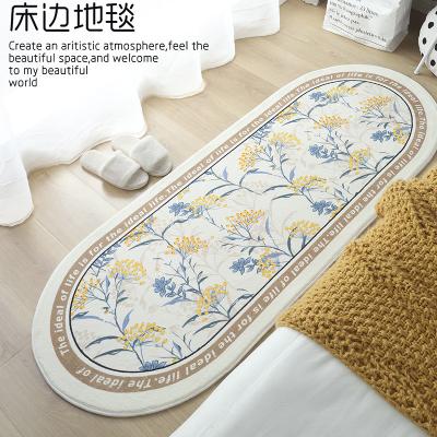 China Imitation Cashmere Bed Rug 50x160cm Machine Washable Floor Carpet for sale