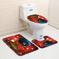 China Polyester Cartoon Toilet Lid Cover and Rug Set 80x50cm Custom OEM ODM for sale
