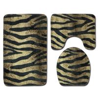 China Waterproof Polyester Toilet Seat Cushion 50x50cm Fish Scale Leopard Print Machine Washable for sale