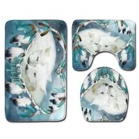China Waterproof Polyester Toilet Seat Cushion 50x50cm Fish Scale Leopard Print Machine Washable for sale
