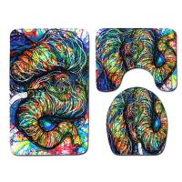 China Waterproof Polyester Toilet Seat Cushion 50x50cm Fish Scale Leopard Print Machine Washable for sale