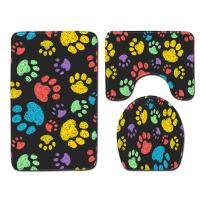 China Waterproof Polyester Toilet Seat Cushion 50x50cm Fish Scale Leopard Print Machine Washable for sale