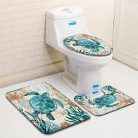 China Custom Polyester Toilet Seat Cushion 40x50cm Anti Skip Dolphin Pattern for sale
