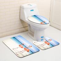 China Custom Polyester Toilet Seat Cushion 40x50cm Anti Skip Dolphin Pattern for sale