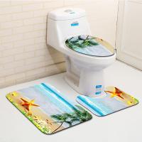 China Custom Polyester Toilet Seat Cushion 40x50cm Anti Skip Dolphin Pattern for sale