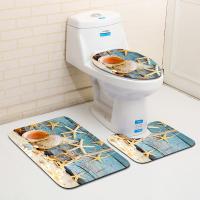 China Custom Polyester Toilet Seat Cushion 40x50cm Anti Skip Dolphin Pattern for sale
