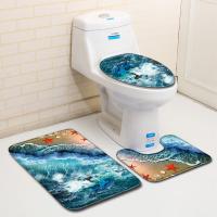 China Custom Polyester Toilet Seat Cushion 40x50cm Anti Skip Dolphin Pattern for sale
