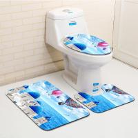 China Custom Polyester Toilet Seat Cushion 40x50cm Anti Skip Dolphin Pattern for sale