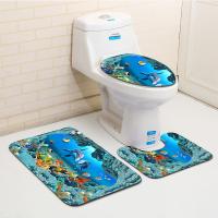 China Custom Polyester Toilet Seat Cushion 40x50cm Anti Skip Dolphin Pattern for sale