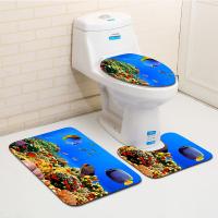 China Custom Polyester Toilet Seat Cushion 40x50cm Anti Skip Dolphin Pattern for sale