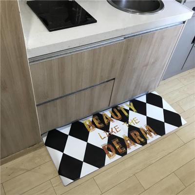 China Custom Washable Anti Fatigue Kitchen Mat PVC Non Slip Stain Resistant 45x75cm for sale