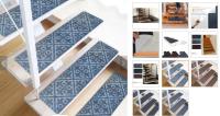 China Grey Non Slip Self Adhesive Stair Mats 8x30 Inch Indoor Safety Treads for sale