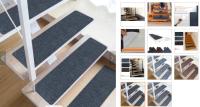 China Grey Non Slip Self Adhesive Stair Mats 8x30 Inch Indoor Safety Treads for sale